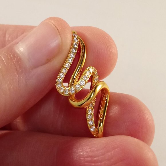 Jewelry | 18k Yellow Gold Filled Infinity Twist Rope Diamond Zircon ...